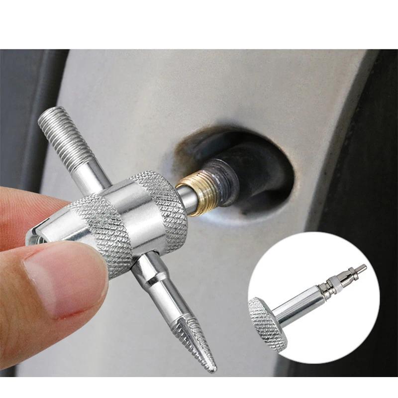 Valve Core Screwdriver 4-in-1 Tire Valve Tool Valve Repair Tool Valve ...