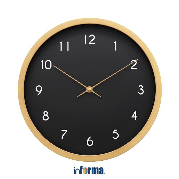 Promo Informa 30 cm Jam Dinding Motif Kayu Mc30 - Hitam Penunjuk Waktu ...