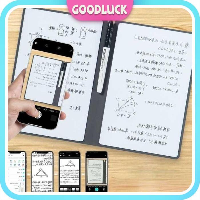 Promo Papan Tulis Portable A5 Whiteboard Notebook PU Leather with Pen ...