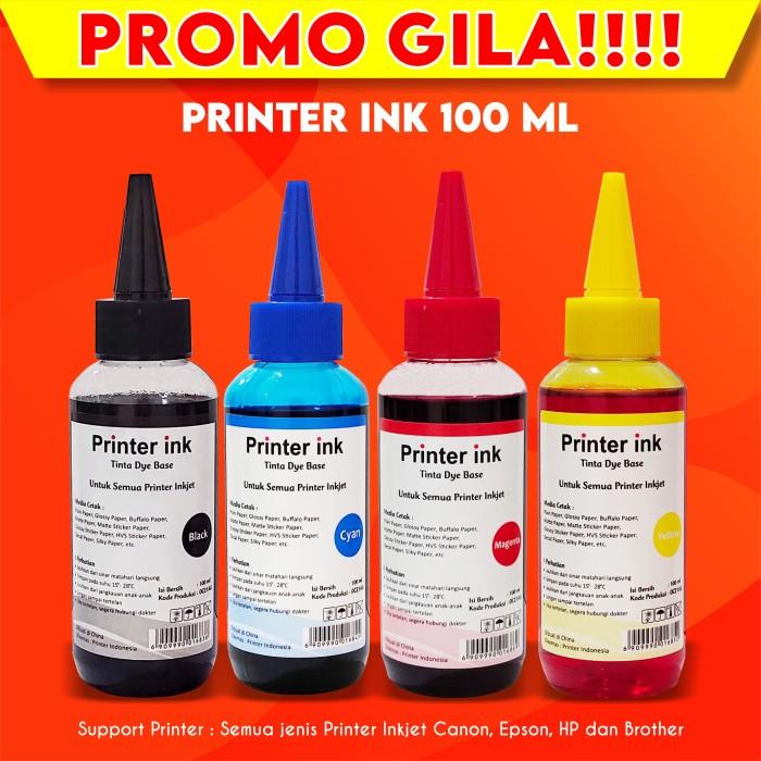 Paket Tinta 3 botol Universal Ink for Printer Canon Epson Brother ...