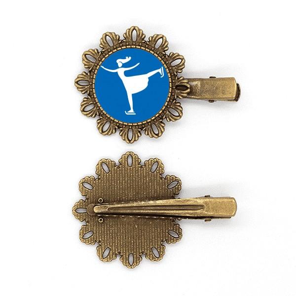 Hair Pins Outline Skiing Sport Vintage Hairpin Hair Metal Winter ...