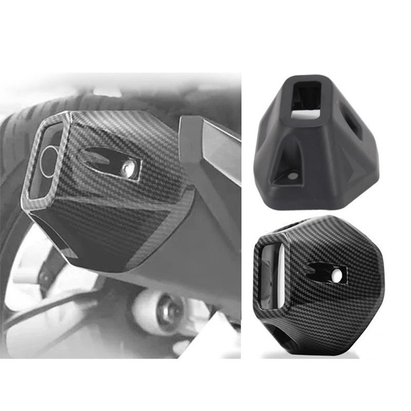 Carbon Fiber Black Motorcycle Exhaust Cover For Honda For Click ...