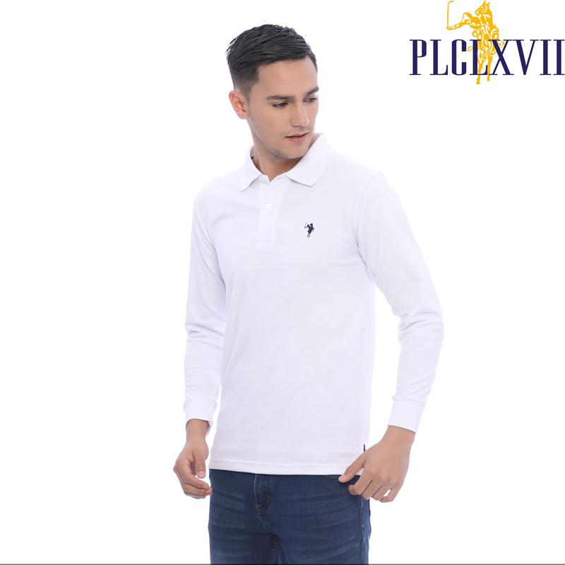 PLCLXVII - Polo Shirt - Lengan Panjang Logo Kecil 1005 Fit Pria - Shop ...