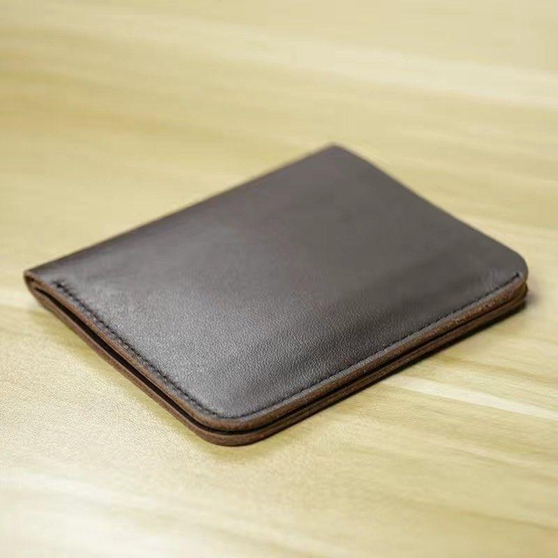 Lightweight Soft Cowhide Leather Small Wallet Men's Short Cowhide ...