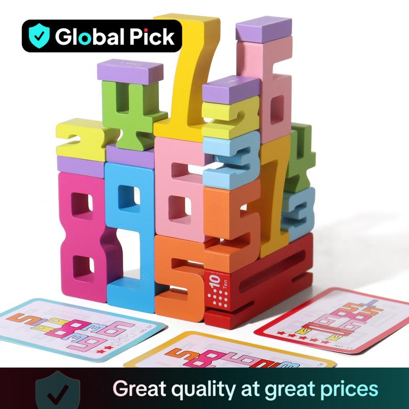 Wooden Number Building Block (1 Box), Colorful Stacking Blocks - TikTok ...