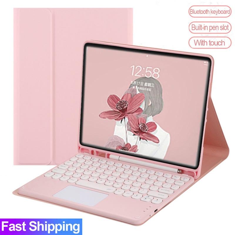 Sarung dengan Papan Kekunci Pad Sentuh, Untuk iPad 9.7 dan 10.2 ...