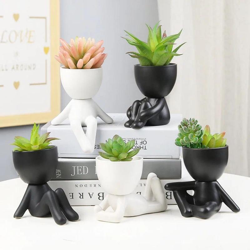 Ceramic Vase Cartoon Villain Cute Imitation Humanoid People Body Tree ...