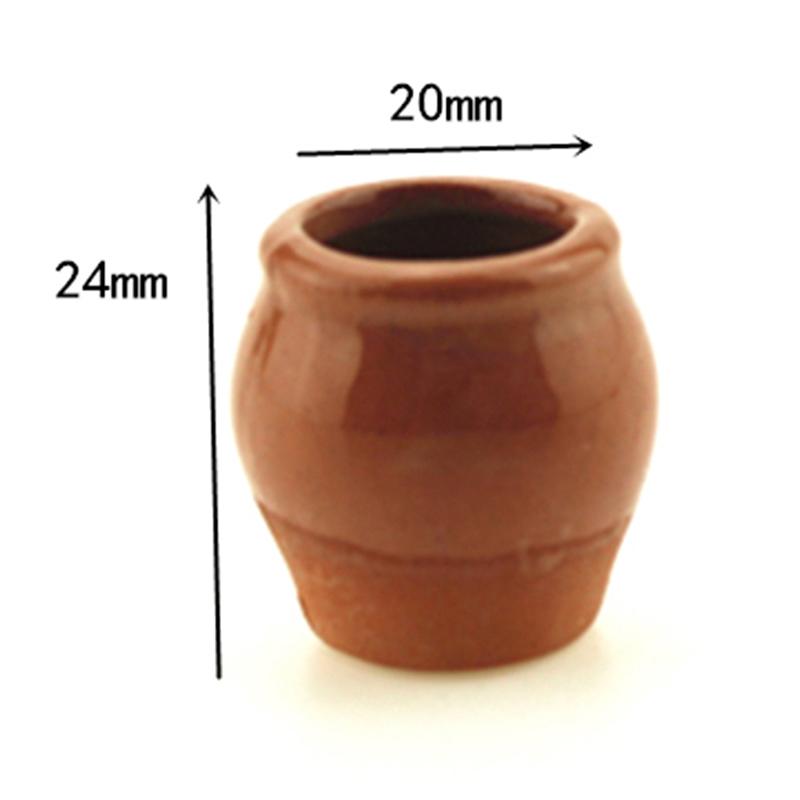 Pasu bunga seramik mini, 1 keping, 2x2.4cm, 1: 12, Miniatur, - TikTok ...