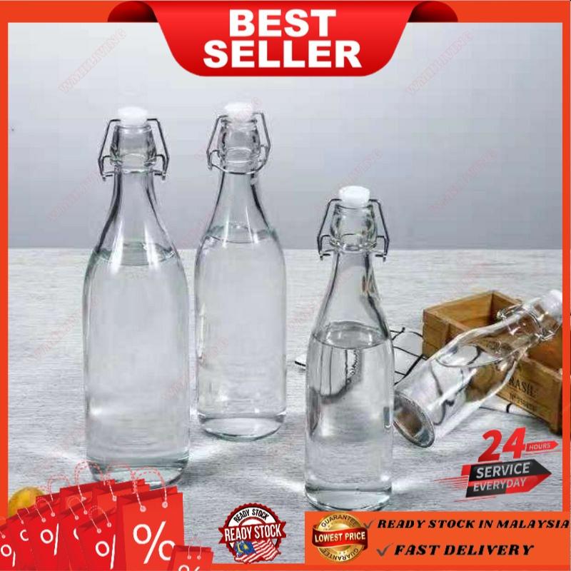 READY STOCK1L KORKEN BOTTLE WITH STOPPER GLASS BOTOL KACA CLEAR ...