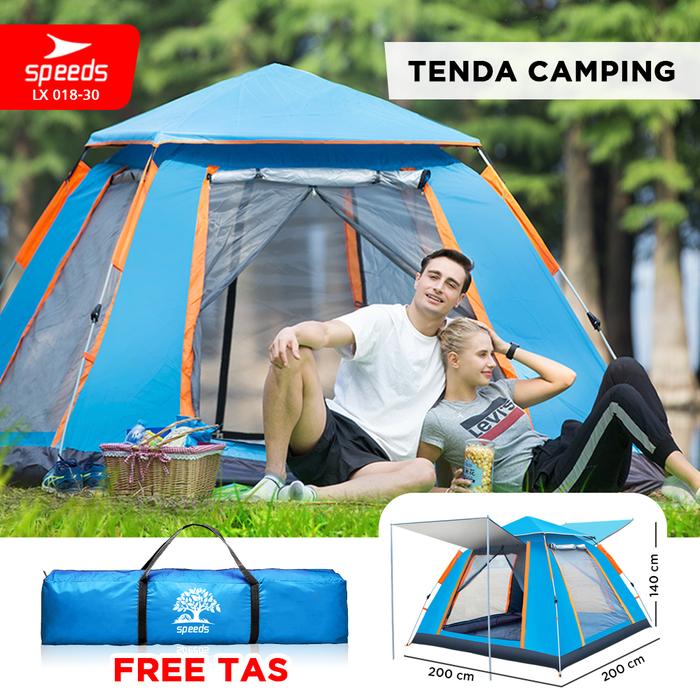 Promo SPEEDS Tenda Camping Lipat Untuk 4-5 Orang Tenda Gunung Dome ...
