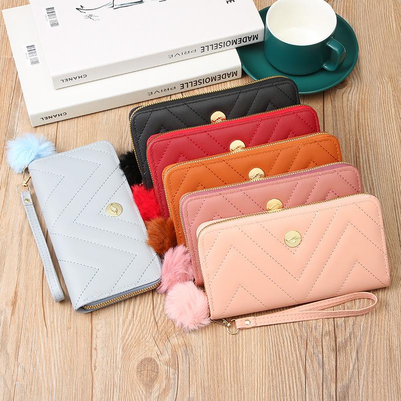 MC #F009 Ladies Leather Long Wallet Wristlet Phone Wallet - TikTok Shop ...
