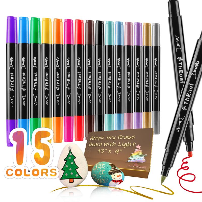 15 Counts Markers, Dual Tip Face Paint Pens for Message Board, - TikTok ...