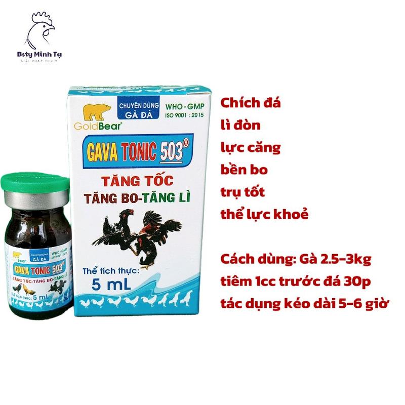 GAVA TONIC 503, 5ml, dung dịch tiêm cho gà đá, kéo dà thời gian ...