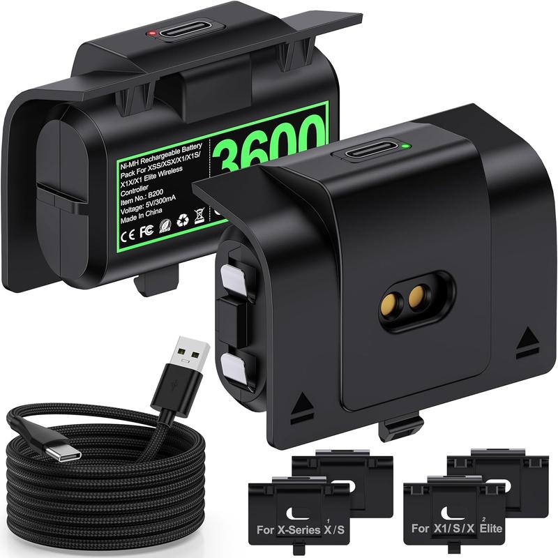 Upgraded Fast Charging Rechargeable Battery Packs - 2X3600MWh(2X1500MAh ...