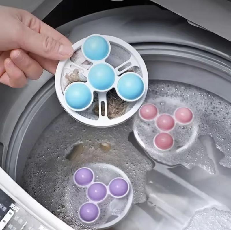 Floating Washing Machine HairRemoval Catcher Filter Mesh Cleaning ...