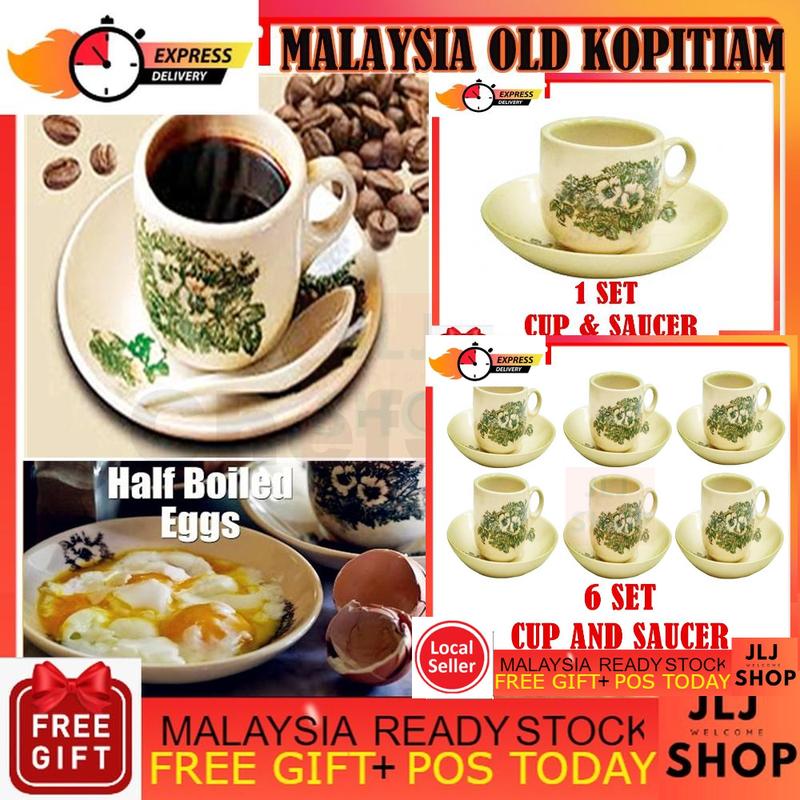 CAWAN Old Kopitiam Ceramic Style Tealeaf Coffee Cup & Saucer - TikTok ...