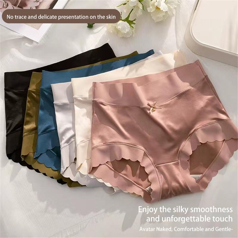 Seamless Panties For Women Ice Silk Traceless Light Luxury Underpants ...