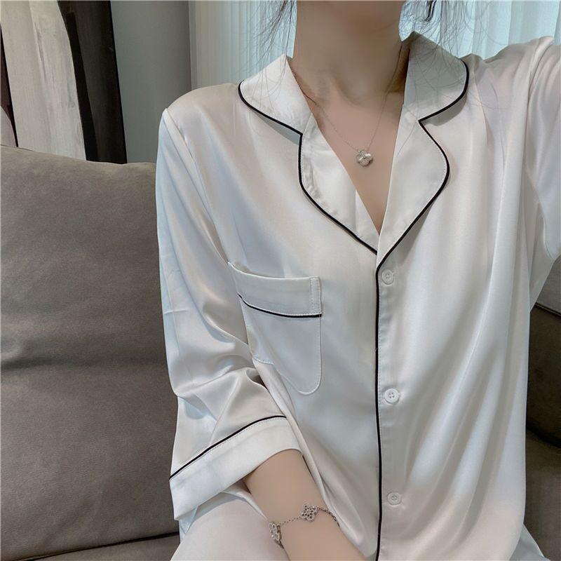 Pakaian Baju Putih untuk Wanita, D5001, Gaya Korea, Baju Tidur - TikTok ...