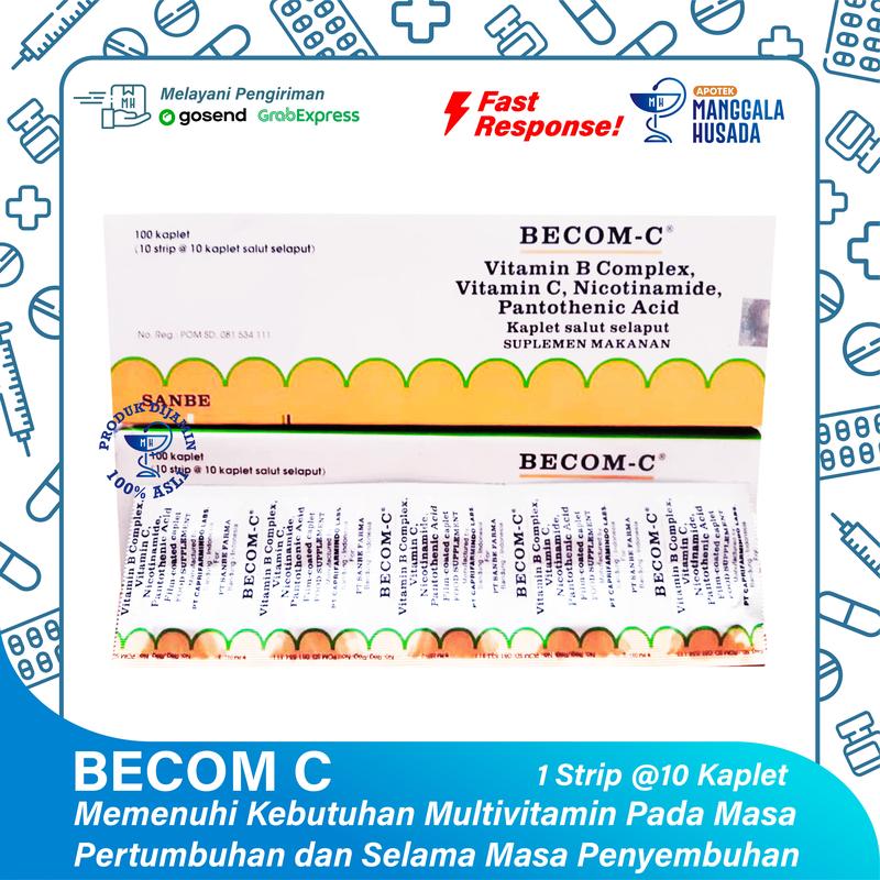 BECOM C TAB 1 STRIP @ 10 KAPLET - Shop | Tokopedia