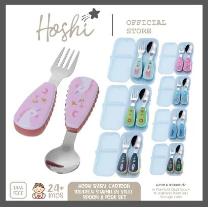 Hoshi Baby Cartoon Stainless Steel Toddler Training Spoon an - TikTok ...