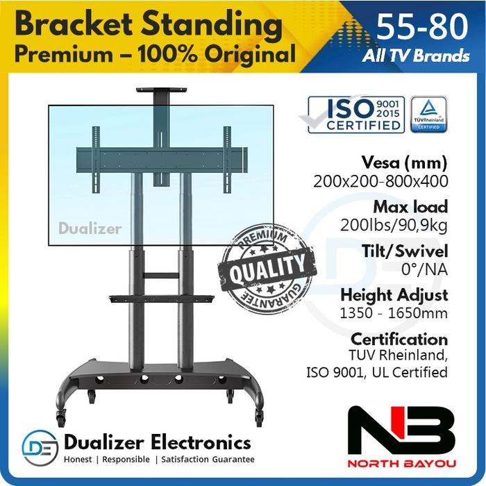 Promo Bracket Braket Standing TV Monitor 55 60 65 70 75 80 Max 85 Inch ...