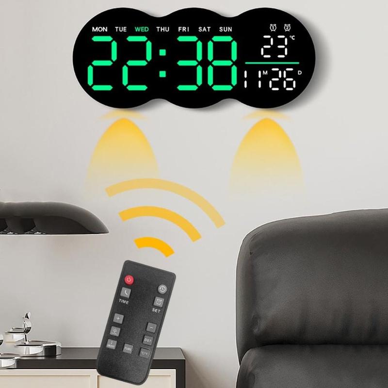 New Wall-mounted Electronic Wall Clock Temperature Multi-functional ...