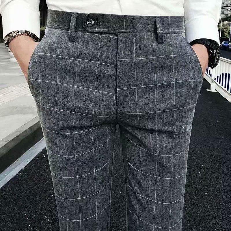 READY STOCK Checkered Pants Men's Pants Casual Pants Long Pants Korean ...