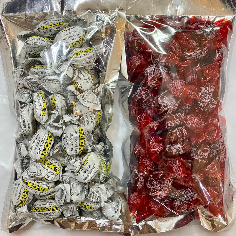 HACKS PACK SMALL 180GM HACKS HITAM HACKS PUTIH Candy Food - TikTok Shop ...