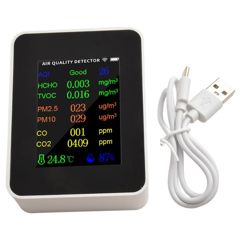 WIFI Air Quality Meter 12 in1 PM2.5 PM10 HCHO AQI Temperatur - TikTok ...