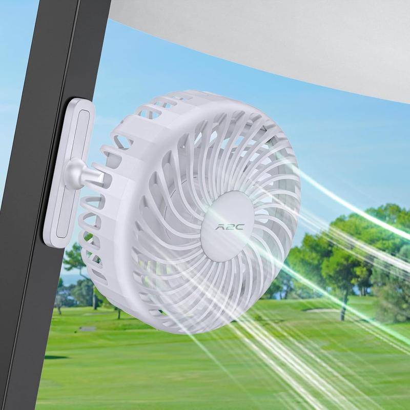 Golf Cart Fan Rechargeable Base Operated Portable Fan 3 Speeds 4000 RPM ...