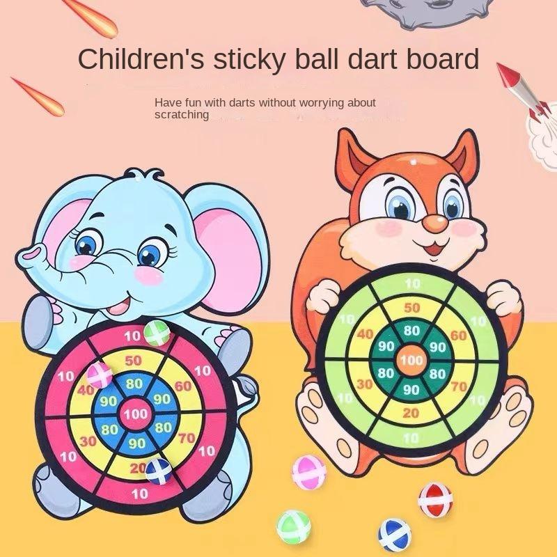 Kids Sticky Dart Board Set - Velcro Ball Toss Game for Parent-Child ...