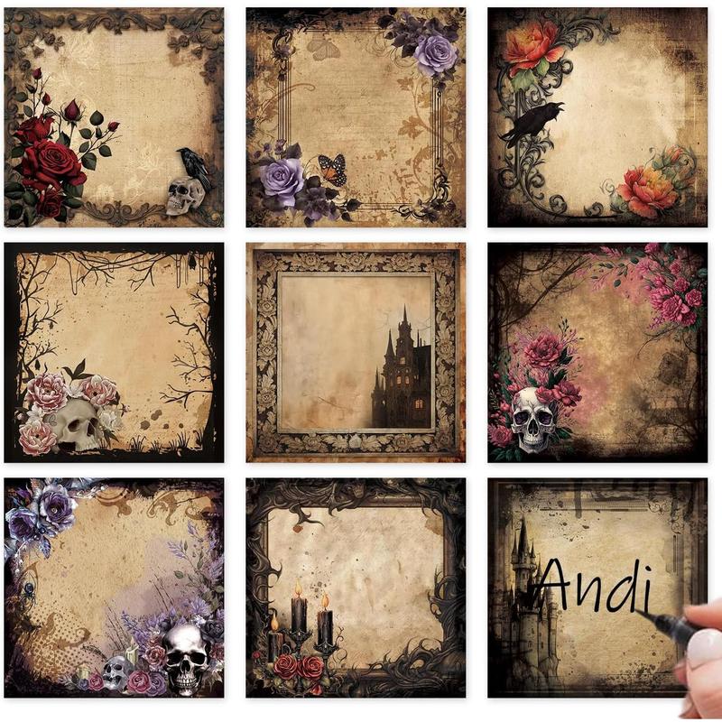 Gothic Style Sticky Notes - 9 Pack Gothic Sticky Notes 3x3 Goth ...