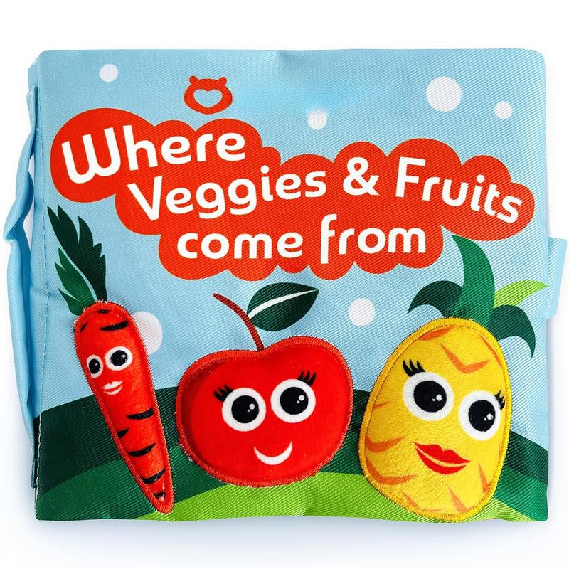 Soft Book, ''Where Veggies & Fruits Come from''. Interactiv - TikTok Shop