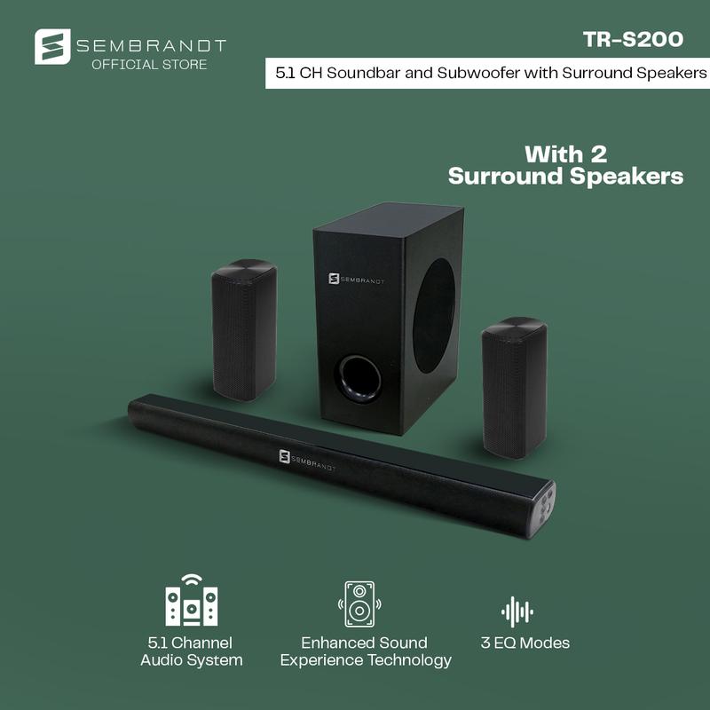 SEMBRANDT TR-S200 5.1CH Soundbar and Subwoofer with Surround - TikTok ...