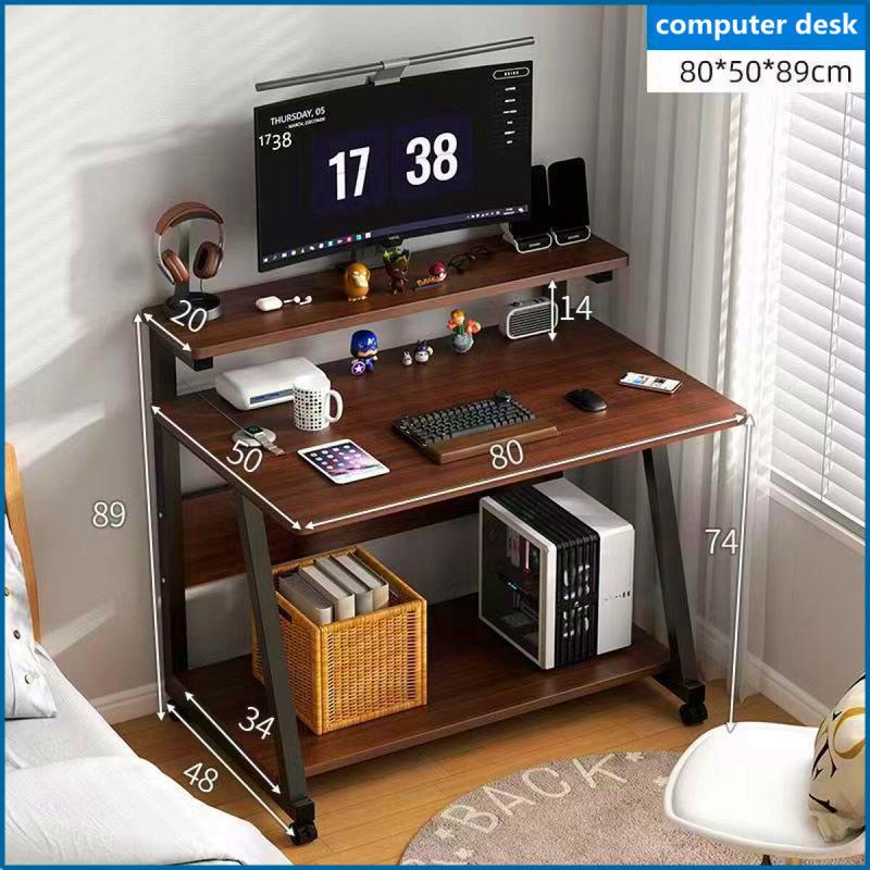 Two-level computer desk Home Office Desk Study desk - TikTok Shop Singapore