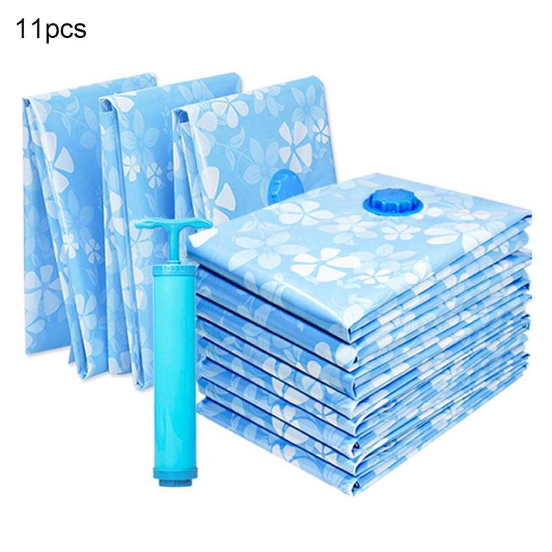Tuwrea 11Pcs Vacuum Storage Bag Reusable Hand Pump Compresse - TikTok ...