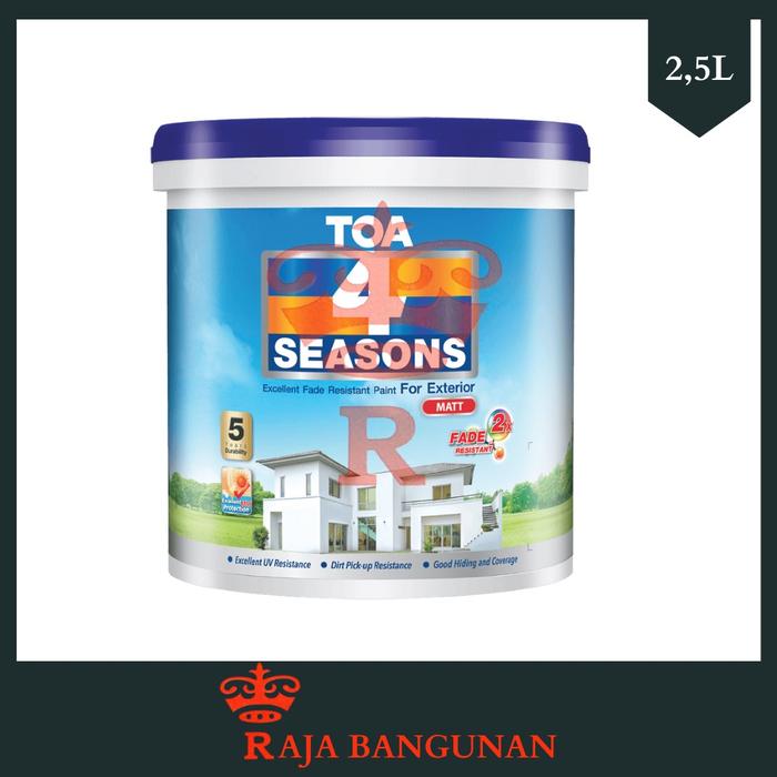 Jual Toa Cat Tembok Eksterior 4 Season / Cat Luar Ruangan Warna Tinting ...