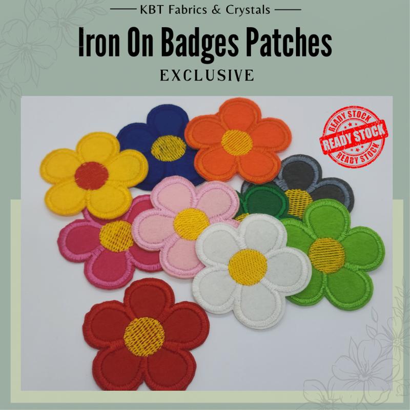 [1pcs] Flower Bunga Iron on Sew on Embroidery Patches Badges - TikTok ...