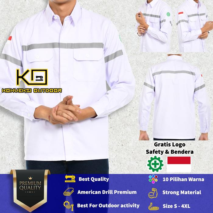 Jual BAJU KEMEJA SAFETY WEARPACK K3 OUTDOOR PREMIUM LENGAN PANJANG ...