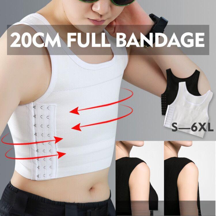 20cm Full Bandage Chest Binder Breathable Side Buckle Super Tight ...
