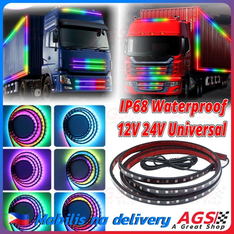12/24V LED Car Truck Lights RGB Flashing LED Strip Lights Decoration ...