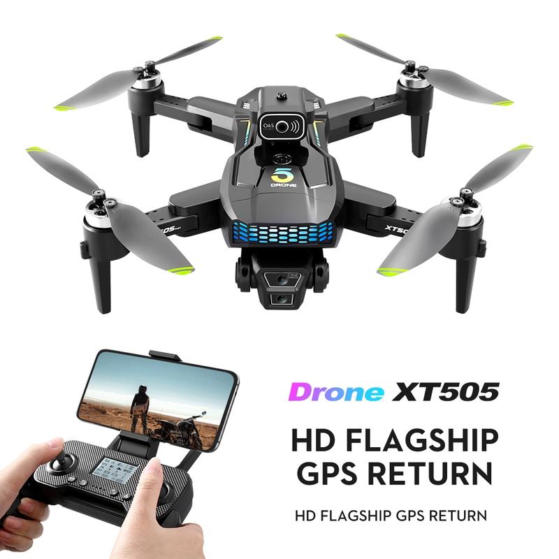 [New] XT505 Drone with GPS 4K HD Camera UAV Optical Flow Stability ...