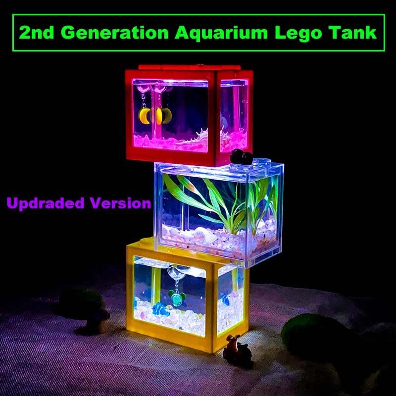 Ready Stock 2nd Generation Small 12x8x10.5cm Aquarium Mini Lego ...