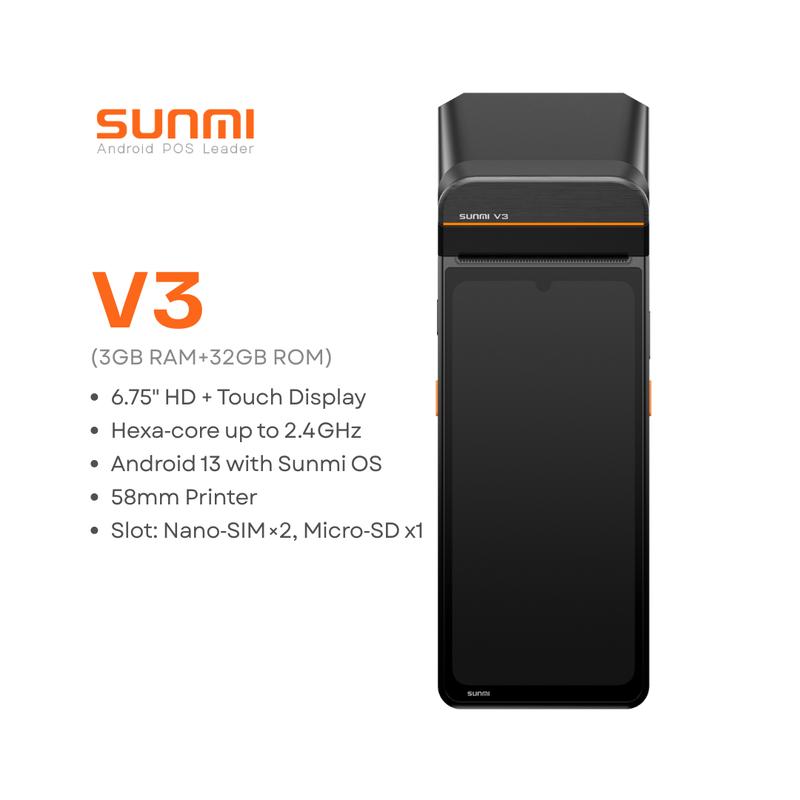 (For Grxb Food) Sunmi V3 Handheld Receipt Printer Cashier PO - TikTok ...