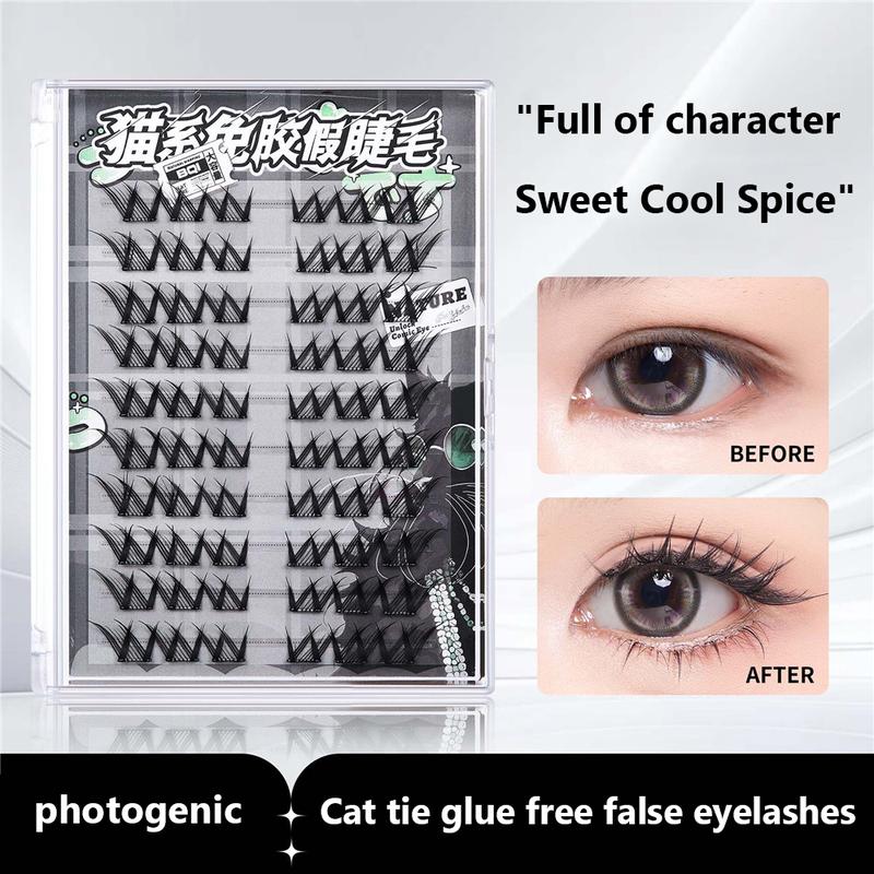 BQI Glue-free False Eyelashes 36/60 Clusters Large-capacity Lazy ...