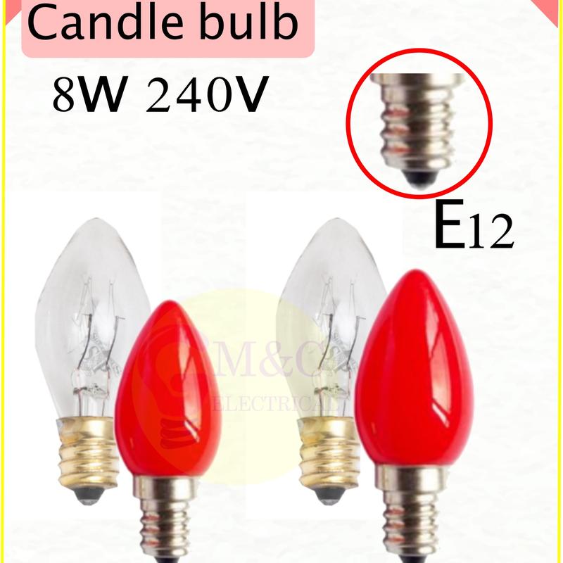 Chili Bulb E12 8W Filament Light Lampu Merah Sembahyang Red Clear ...