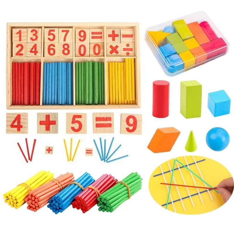 Mainan Matematik untuk Kanak-kanak, Blok Geometrik, Batang Pengiraan ...