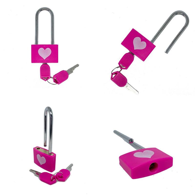 Locker Copper ABS Padlock Long Handle Couple Lock Valentine' - TikTok ...