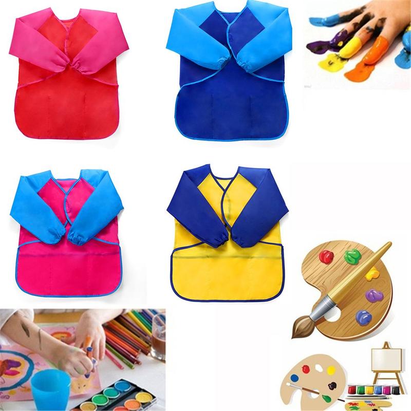 Children Kitchen Baking Cooking Bib Kids Painting Apron Waterproof ...