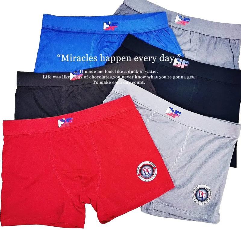 12/6Pcs boxer Brief For men high Quality Cotton Fabric Menswear ...